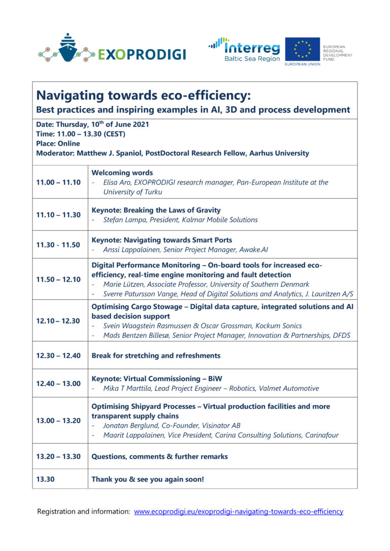 Registration open for the webinar "Navigating towards eco-efficiency ...